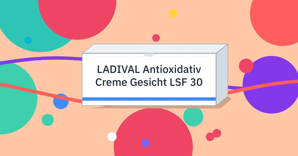 Symbolbild: Packung mit der Aufschrift LADIVAL Antioxidativ Creme Gesicht LSF 30 (PZN 19135211) – Verfügbarkeit und Bezug in Apotheken in Frankfurt am Main