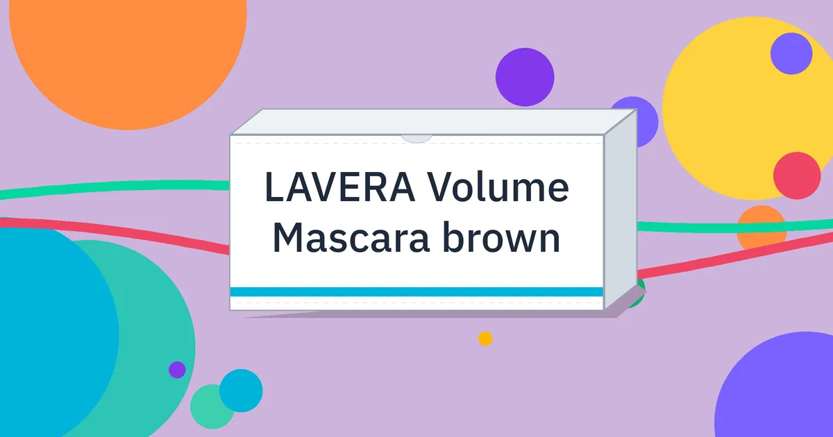 Symbolbild: Packung mit der Aufschrift LAVERA Volume Mascara brown (PZN 11145664) – Verfügbarkeit und Bezug in Apotheken in Frankfurt am Main