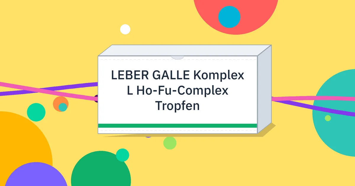Symbolbild: Packung mit der Aufschrift LEBER GALLE Komplex L Ho-Fu-Complex Tropfen (PZN 01742407) – Verfügbarkeit und Bezug in Apotheken in Frankfurt am Main