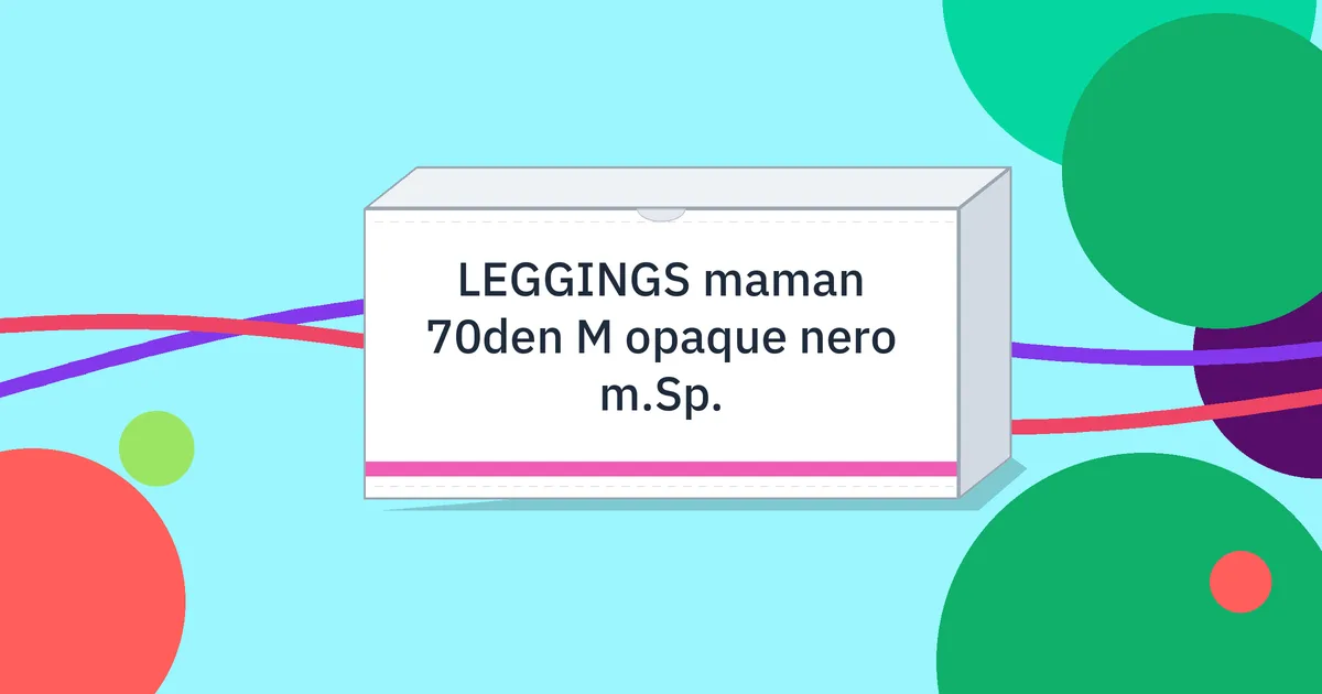 Symbolbild: Packung mit der Aufschrift LEGGINGS maman 70den M opaque nero m.Sp. (PZN 16191195) – Verfügbarkeit und Bezug in Apotheken in Frankfurt am Main
