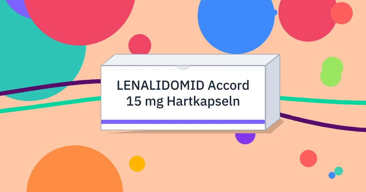 Symbolbild: Packung mit der Aufschrift LENALIDOMID Accord 15 mg Hartkapseln (PZN 17270927) – Verfügbarkeit und Bezug in Apotheken in Frankfurt am Main