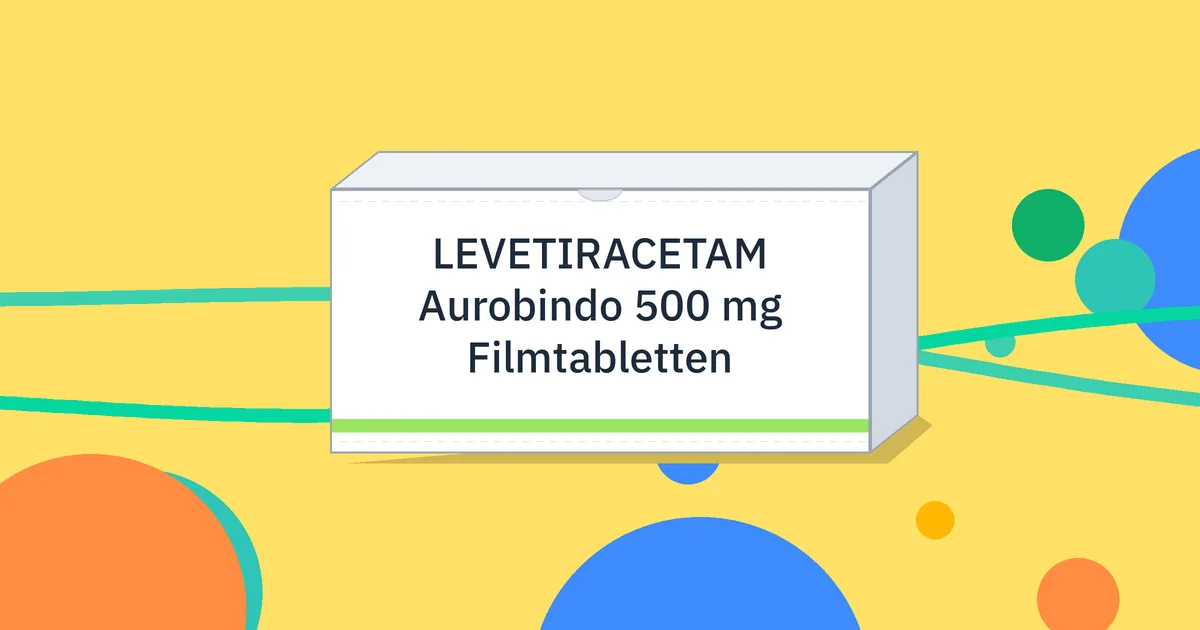 Symbolbild: Packung mit der Aufschrift LEVETIRACETAM Aurobindo 500 mg Filmtabletten (PZN 09478714) – Verfügbarkeit und Bezug in Apotheken in Frankfurt am Main