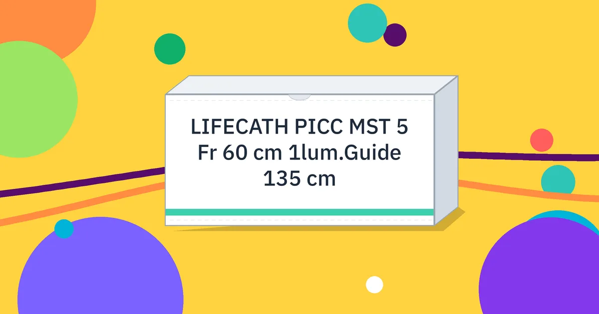 Symbolbild: Packung mit der Aufschrift LIFECATH PICC MST 5 Fr 60 cm 1lum.Guide 135 cm (PZN 16167446) – Verfügbarkeit und Bezug in Apotheken in Frankfurt am Main