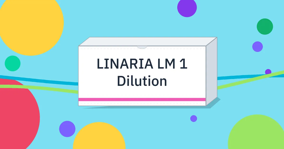 Symbolbild: Packung mit der Aufschrift LINARIA LM 1 Dilution (PZN 13529021) – Verfügbarkeit und Bezug in Apotheken in Frankfurt am Main