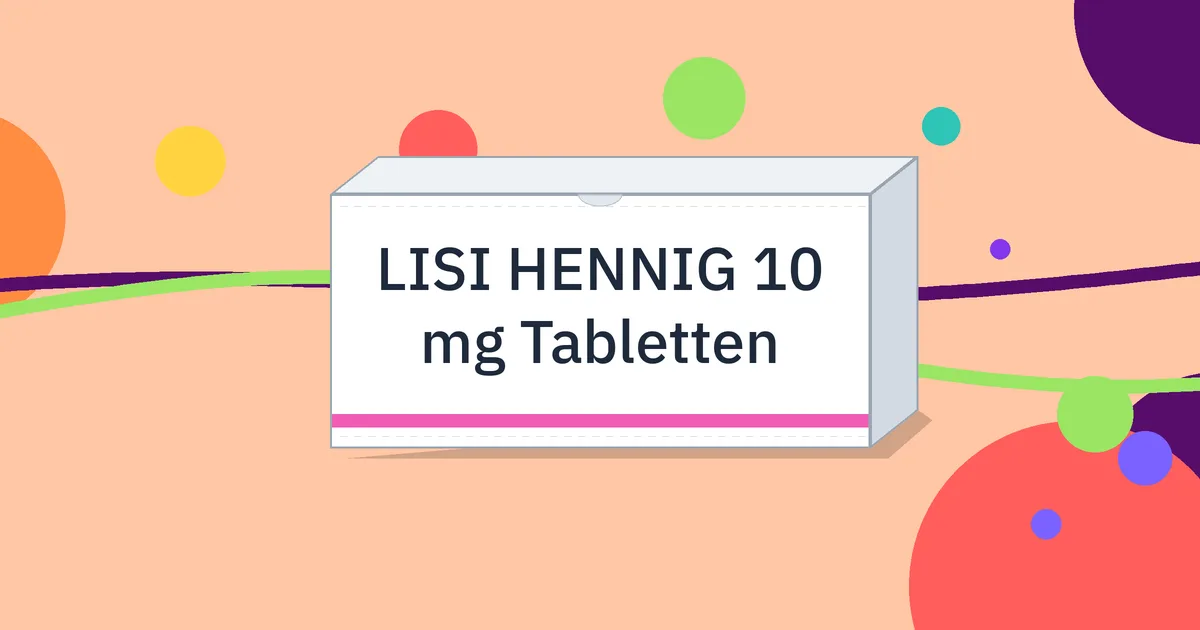 Symbolbild: Packung mit der Aufschrift LISI HENNIG 10 mg Tabletten (PZN 04821521) – Verfügbarkeit und Bezug in Apotheken in Frankfurt am Main