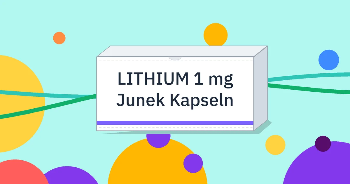 Symbolbild: Packung mit der Aufschrift LITHIUM 1 mg Junek Kapseln (PZN 19540822) – Verfügbarkeit und Bezug in Apotheken in Frankfurt am Main