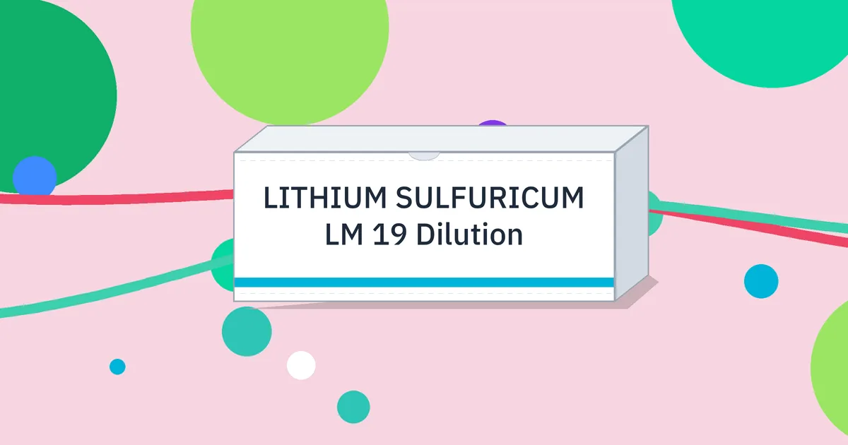 Symbolbild: Packung mit der Aufschrift LITHIUM SULFURICUM LM 19 Dilution (PZN 12933010) – Verfügbarkeit und Bezug in Apotheken in Frankfurt am Main