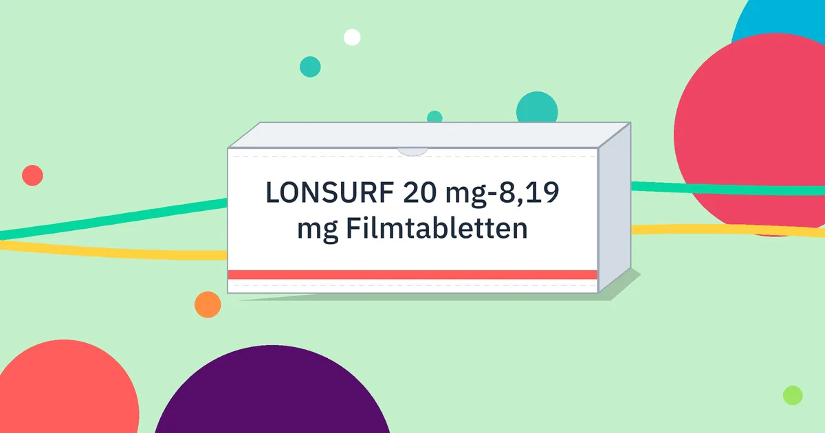 Symbolbild: Packung mit der Aufschrift LONSURF 20 mg-8,19 mg Filmtabletten (PZN 12734440) – Verfügbarkeit und Bezug in Apotheken in Frankfurt am Main
