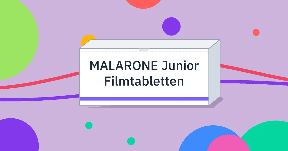 Symbolbild: Packung mit der Aufschrift MALARONE Junior Filmtabletten (PZN 04079783) – Verfügbarkeit und Bezug in Apotheken in Frankfurt am Main
