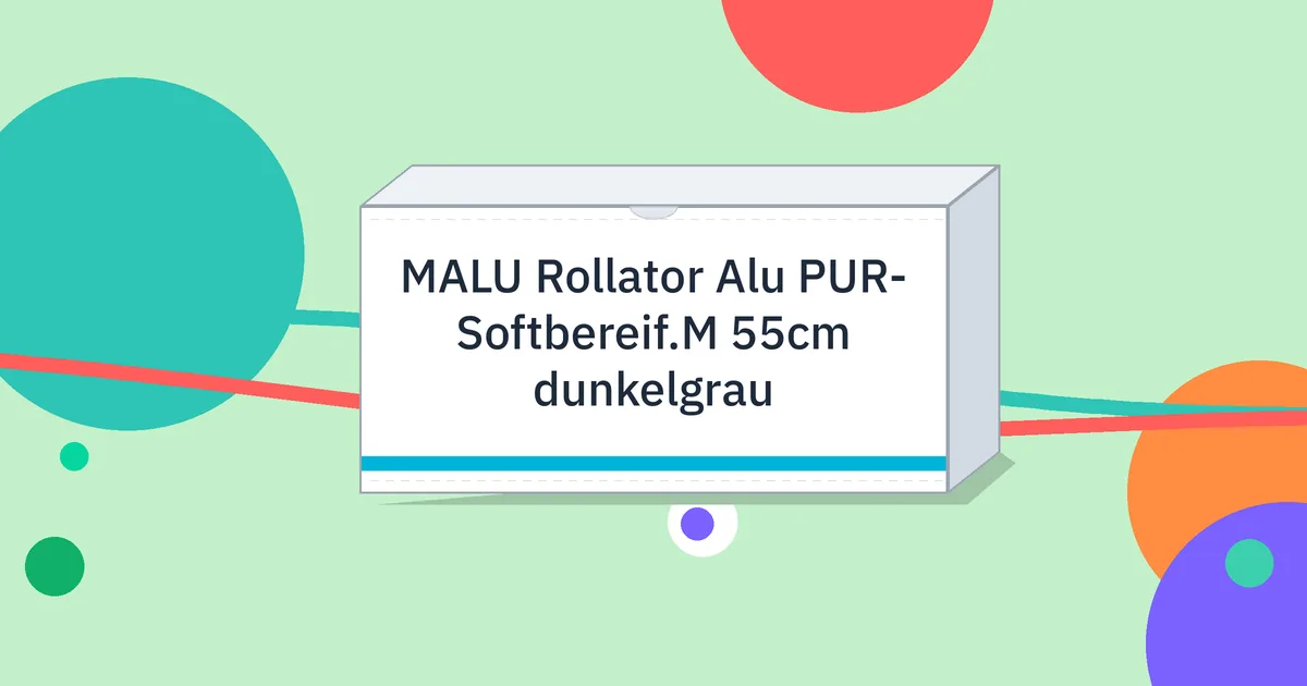 Symbolbild: Packung mit der Aufschrift MALU Rollator Alu PUR-Softbereif.M 55cm dunkelgrau (PZN 20698735) – Verfügbarkeit und Bezug in Apotheken in Frankfurt am Main