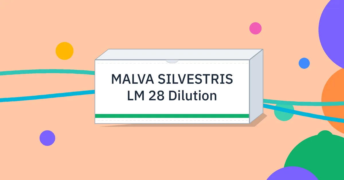 Symbolbild: Packung mit der Aufschrift MALVA SILVESTRIS LM 28 Dilution (PZN 13540086) – Verfügbarkeit und Bezug in Apotheken in Frankfurt am Main