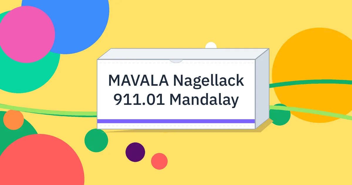 Symbolbild: Packung mit der Aufschrift MAVALA Nagellack 911.01 Mandalay (PZN 17209247) – Verfügbarkeit und Bezug in Apotheken in Frankfurt am Main