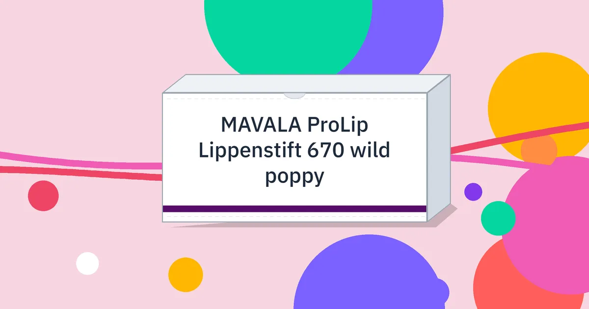 Symbolbild: Packung mit der Aufschrift MAVALA ProLip Lippenstift 670 wild poppy (PZN 17209365) – Verfügbarkeit und Bezug in Apotheken in Frankfurt am Main