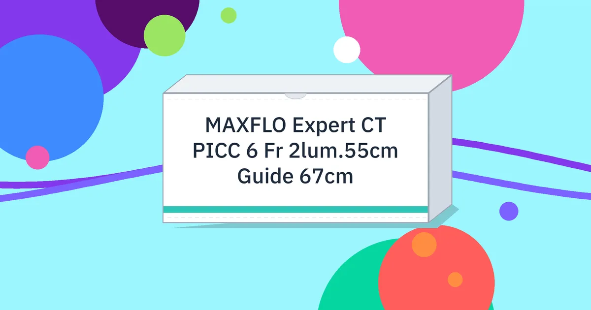 Symbolbild: Packung mit der Aufschrift MAXFLO Expert CT PICC 6 Fr 2lum.55cm Guide 67cm (PZN 15209579) – Verfügbarkeit und Bezug in Apotheken in Frankfurt am Main
