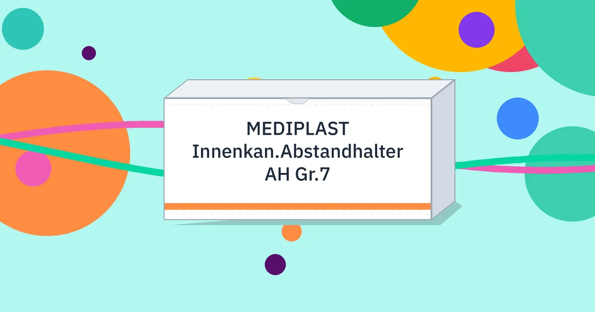 Symbolbild: Packung mit der Aufschrift MEDIPLAST Innenkan.Abstandhalter AH Gr.7 (PZN 04527945) – Verfügbarkeit und Bezug in Apotheken in Frankfurt am Main