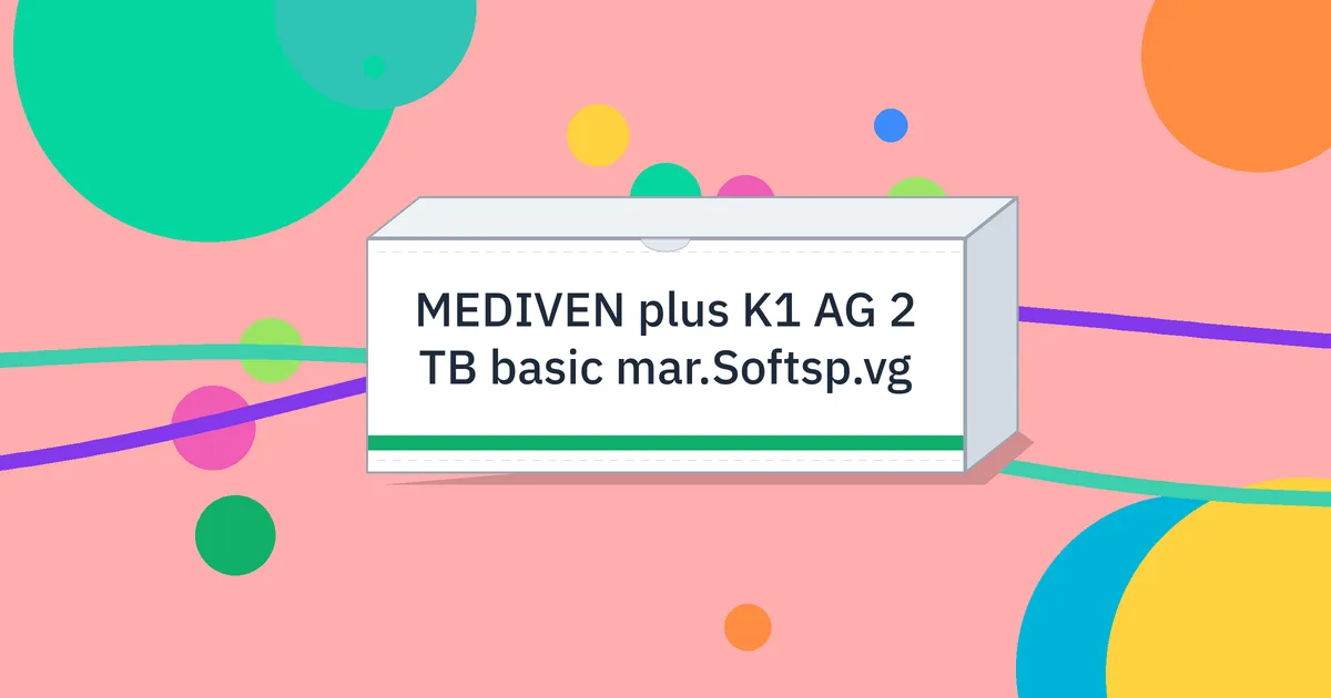 Symbolbild: Packung mit der Aufschrift MEDIVEN plus K1 AG 2 TB basic mar.Softsp.vg (PZN 15056851) – Verfügbarkeit und Bezug in Apotheken in Frankfurt am Main