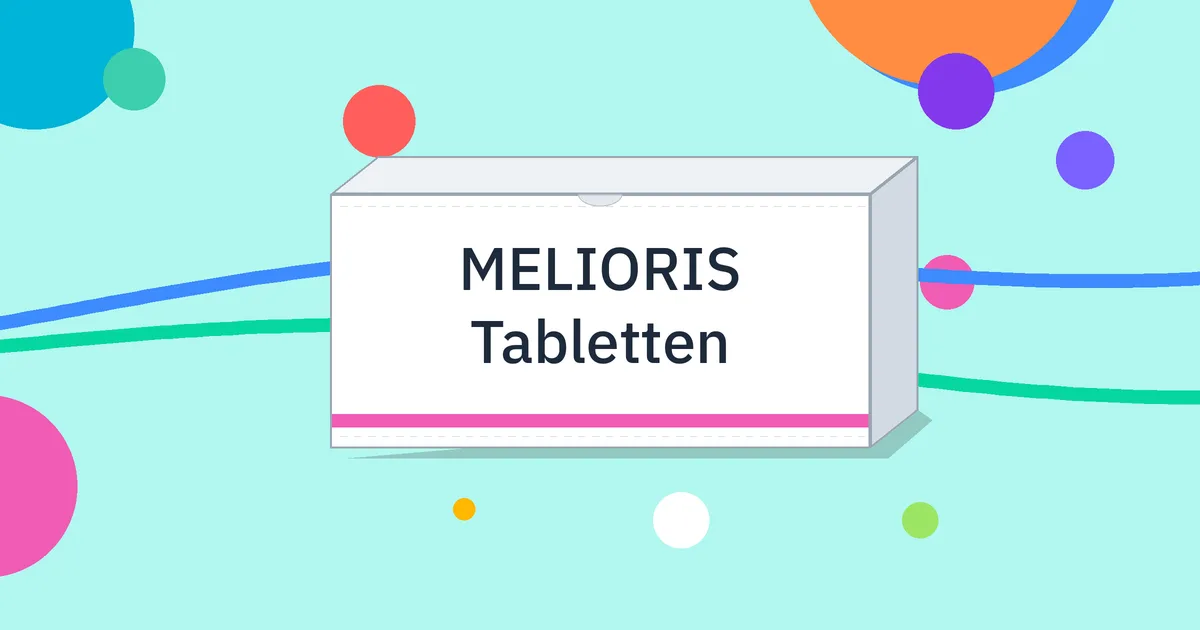 Symbolbild: Packung mit der Aufschrift MELIORIS Tabletten (PZN 19059390) – Verfügbarkeit und Bezug in Apotheken in Frankfurt am Main