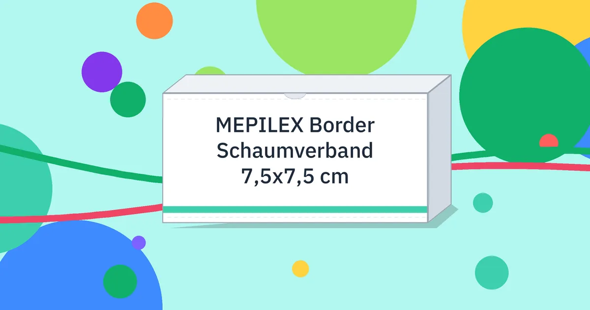 Symbolbild: Packung mit der Aufschrift MEPILEX Border Schaumverband 7,5x7,5 cm (PZN 04040545) – Verfügbarkeit und Bezug in Apotheken in Frankfurt am Main