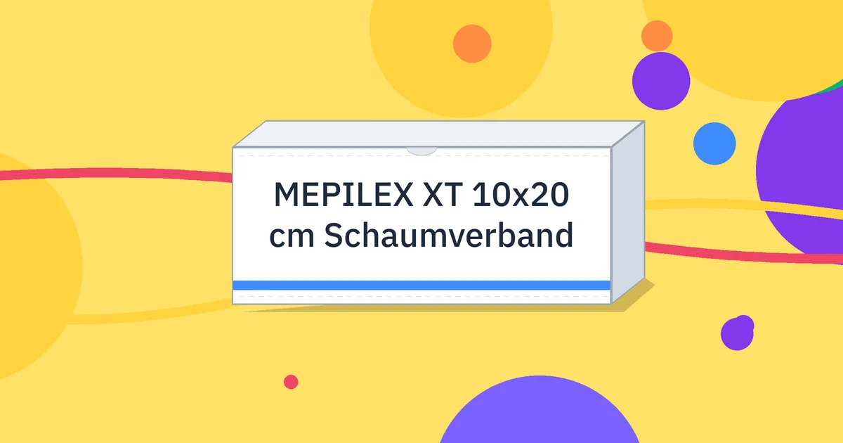 Symbolbild: Packung mit der Aufschrift MEPILEX XT 10x20 cm Schaumverband (PZN 19872748) – Verfügbarkeit und Bezug in Apotheken in Frankfurt am Main