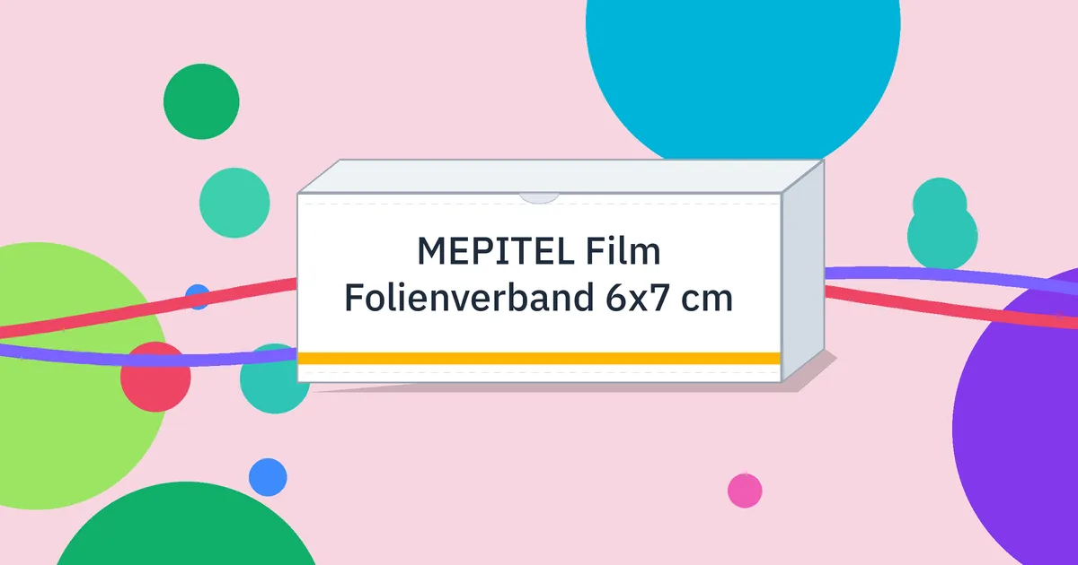 Symbolbild: Packung mit der Aufschrift MEPITEL Film Folienverband 6x7 cm (PZN 01643349) – Verfügbarkeit und Bezug in Apotheken in Frankfurt am Main