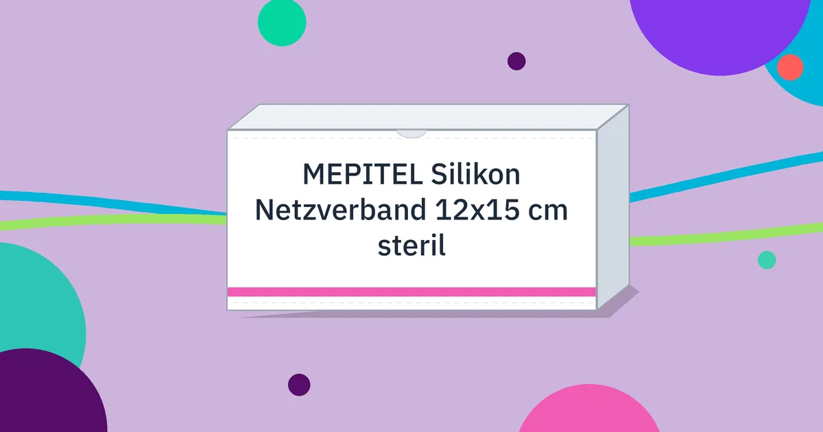 Symbolbild: Packung mit der Aufschrift MEPITEL Silikon Netzverband 12x15 cm steril (PZN 14334271) – Verfügbarkeit und Bezug in Apotheken in Frankfurt am Main