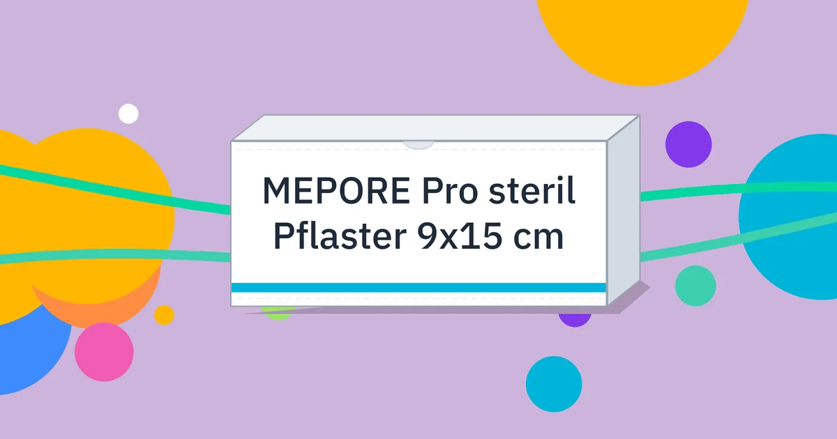 Symbolbild: Packung mit der Aufschrift MEPORE Pro steril Pflaster 9x15 cm (PZN 04656683) – Verfügbarkeit und Bezug in Apotheken in Frankfurt am Main