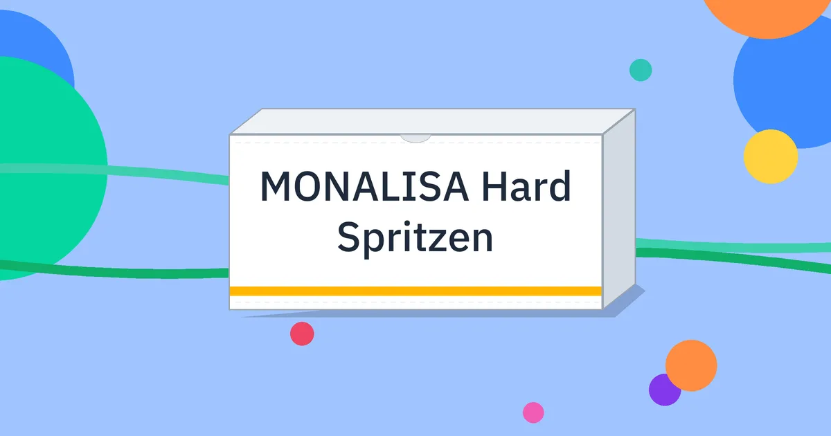 Symbolbild: Packung mit der Aufschrift MONALISA Hard Spritzen (PZN 18448698) – Verfügbarkeit und Bezug in Apotheken in Frankfurt am Main