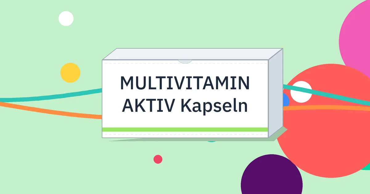 Symbolbild: Packung mit der Aufschrift MULTIVITAMIN AKTIV Kapseln (PZN 12742741) – Verfügbarkeit und Bezug in Apotheken in Frankfurt am Main