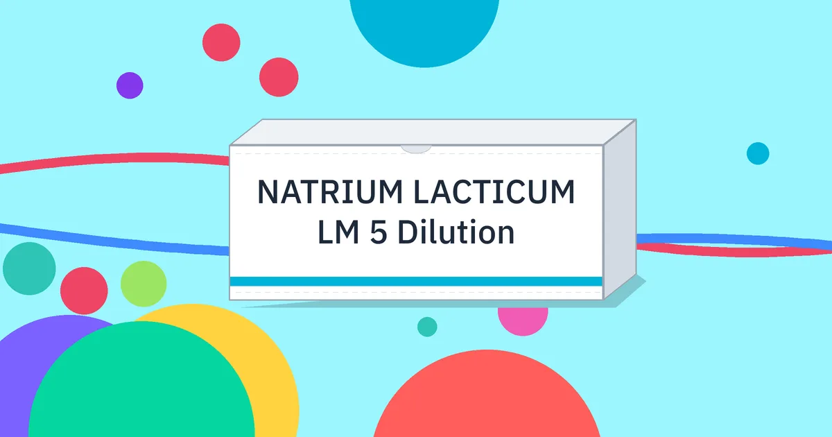 Symbolbild: Packung mit der Aufschrift NATRIUM LACTICUM LM 5 Dilution (PZN 12964714) – Verfügbarkeit und Bezug in Apotheken in Frankfurt am Main