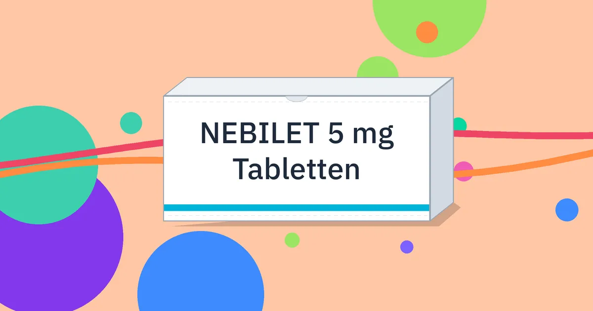 Symbolbild: Packung mit der Aufschrift NEBILET 5 mg Tabletten (PZN 13595816) – Verfügbarkeit und Bezug in Apotheken in Frankfurt am Main