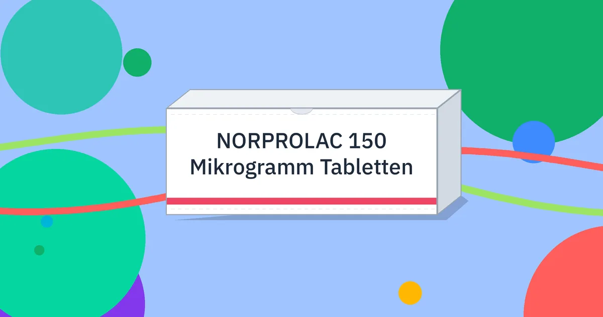 Symbolbild: Packung mit der Aufschrift NORPROLAC 150 Mikrogramm Tabletten (PZN 07129889) – Verfügbarkeit und Bezug in Apotheken in Frankfurt am Main