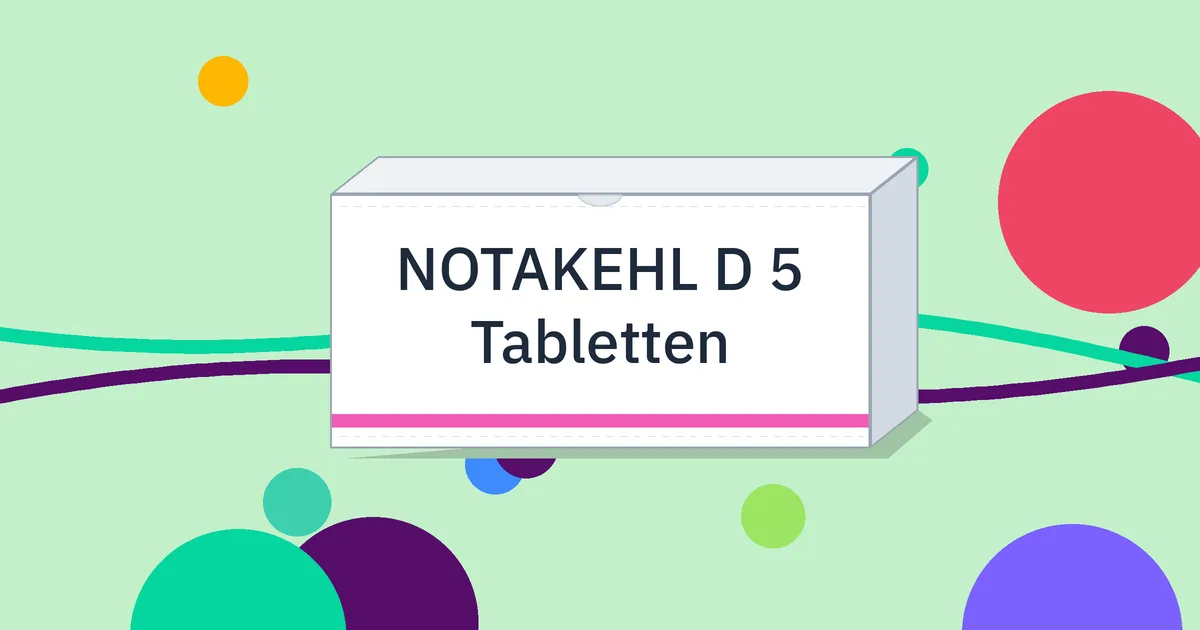 Symbolbild: Packung mit der Aufschrift NOTAKEHL D 5 Tabletten (PZN 04426575) – Verfügbarkeit und Bezug in Apotheken in Frankfurt am Main