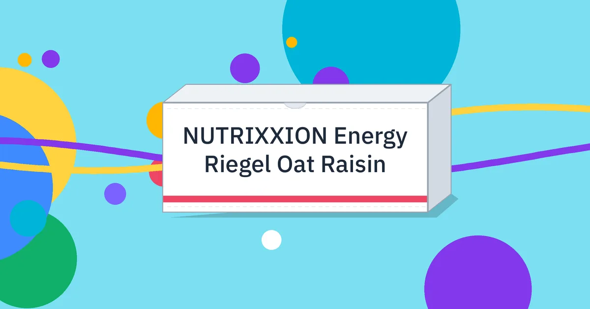 Symbolbild: Packung mit der Aufschrift NUTRIXXION Energy Riegel Oat Raisin (PZN 14212958) – Verfügbarkeit und Bezug in Apotheken in Frankfurt am Main