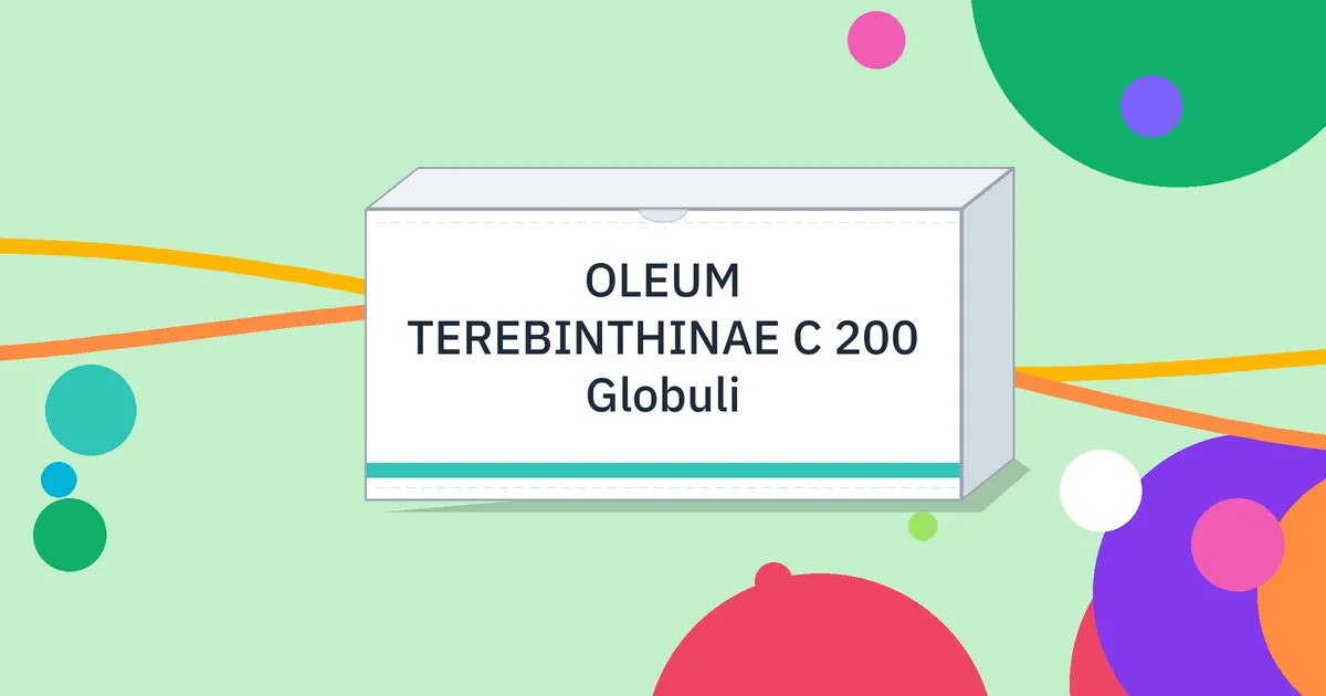 Symbolbild: Packung mit der Aufschrift OLEUM TEREBINTHINAE C 200 Globuli (PZN 07248938) – Verfügbarkeit und Bezug in Apotheken in Frankfurt am Main