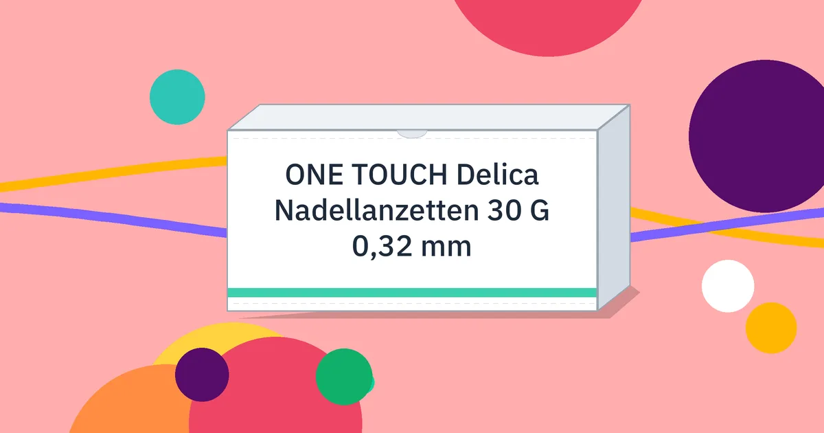 Symbolbild: Packung mit der Aufschrift ONE TOUCH Delica Nadellanzetten 30 G 0,32 mm (PZN 12469558) – Verfügbarkeit und Bezug in Apotheken in Frankfurt am Main