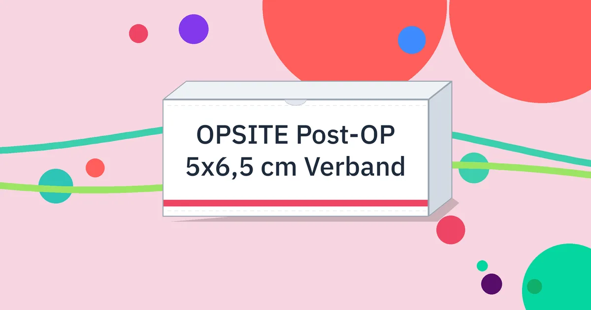 Symbolbild: Packung mit der Aufschrift OPSITE Post-OP 5x6,5 cm Verband (PZN 19196193) – Verfügbarkeit und Bezug in Apotheken in Frankfurt am Main