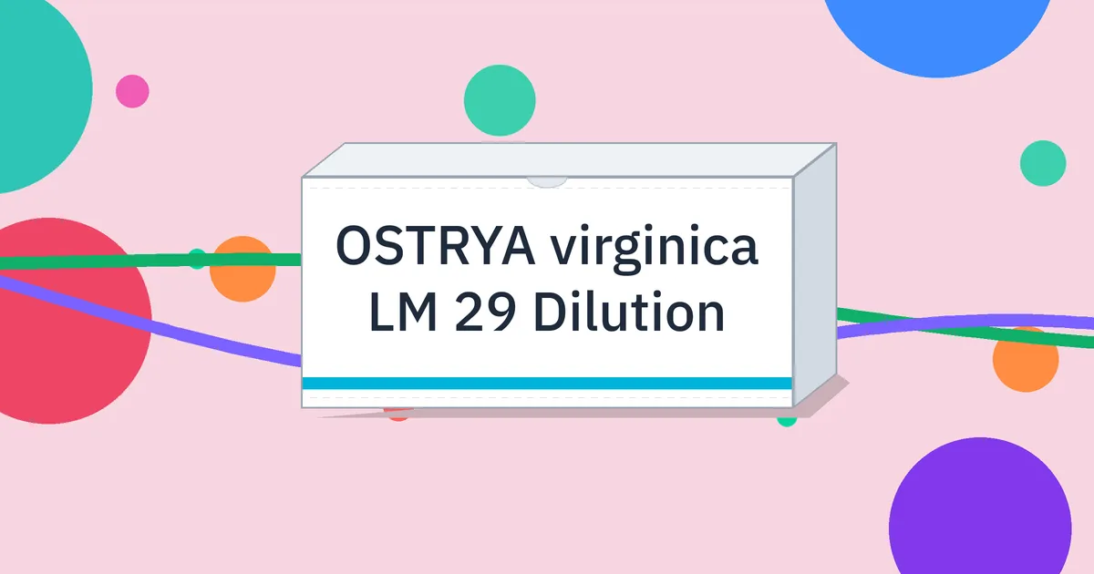 Symbolbild: Packung mit der Aufschrift OSTRYA virginica LM 29 Dilution (PZN 13628674) – Verfügbarkeit und Bezug in Apotheken in Frankfurt am Main