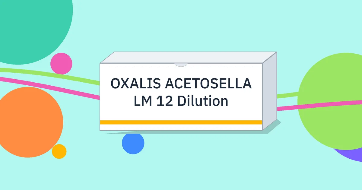 Symbolbild: Packung mit der Aufschrift OXALIS ACETOSELLA LM 12 Dilution (PZN 13628935) – Verfügbarkeit und Bezug in Apotheken in Frankfurt am Main