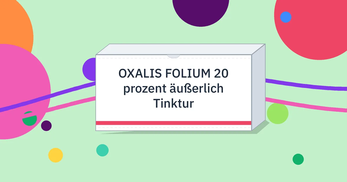 Symbolbild: Packung mit der Aufschrift OXALIS FOLIUM 20 prozent äußerlich Tinktur (PZN 01573040) – Verfügbarkeit und Bezug in Apotheken in Frankfurt am Main