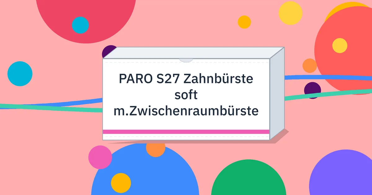 Symbolbild: Packung mit der Aufschrift PARO S27 Zahnbürste soft m.Zwischenraumbürste (PZN 17372326) – Verfügbarkeit und Bezug in Apotheken in Frankfurt am Main