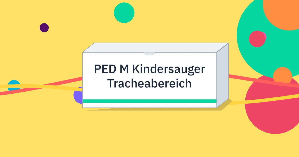 Symbolbild: Packung mit der Aufschrift PED M Kindersauger Tracheabereich (PZN 15529522) – Verfügbarkeit und Bezug in Apotheken in Frankfurt am Main
