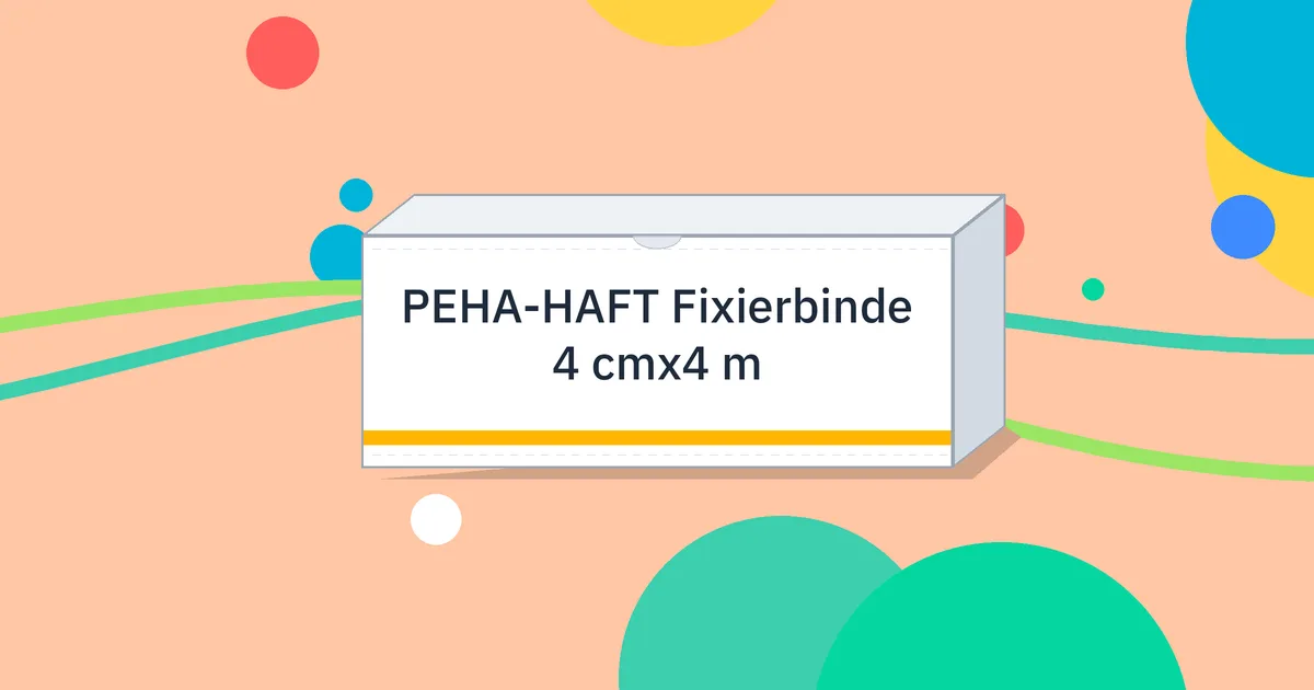 Symbolbild: Packung mit der Aufschrift PEHA-HAFT Fixierbinde 4 cmx4 m (PZN 17862131) – Verfügbarkeit und Bezug in Apotheken in Frankfurt am Main
