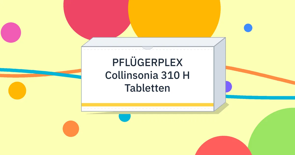 Symbolbild: Packung mit der Aufschrift PFLÜGERPLEX Collinsonia 310 H Tabletten (PZN 02782202) – Verfügbarkeit und Bezug in Apotheken in Frankfurt am Main