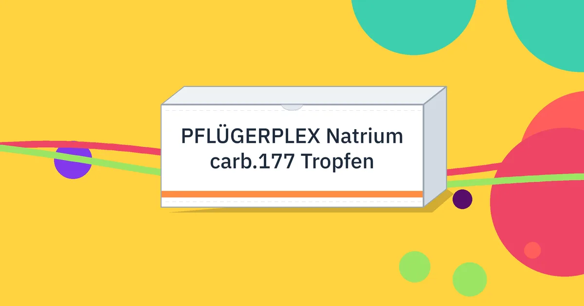 Symbolbild: Packung mit der Aufschrift PFLÜGERPLEX Natrium carb.177 Tropfen (PZN 04846768) – Verfügbarkeit und Bezug in Apotheken in Frankfurt am Main