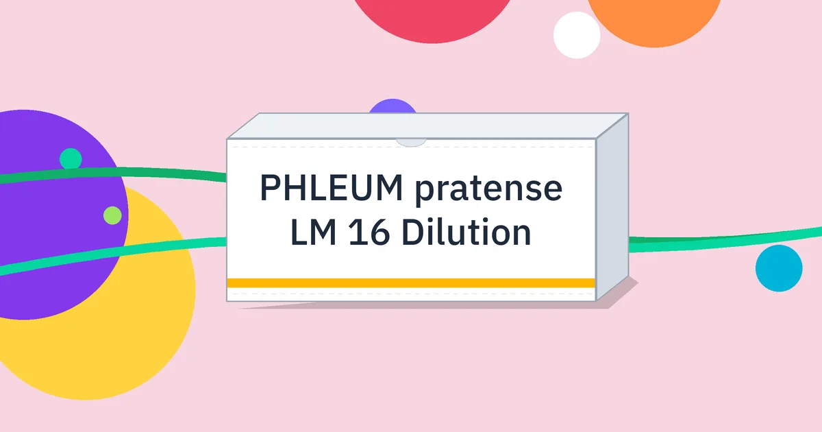 Symbolbild: Packung mit der Aufschrift PHLEUM pratense LM 16 Dilution (PZN 13638833) – Verfügbarkeit und Bezug in Apotheken in Frankfurt am Main