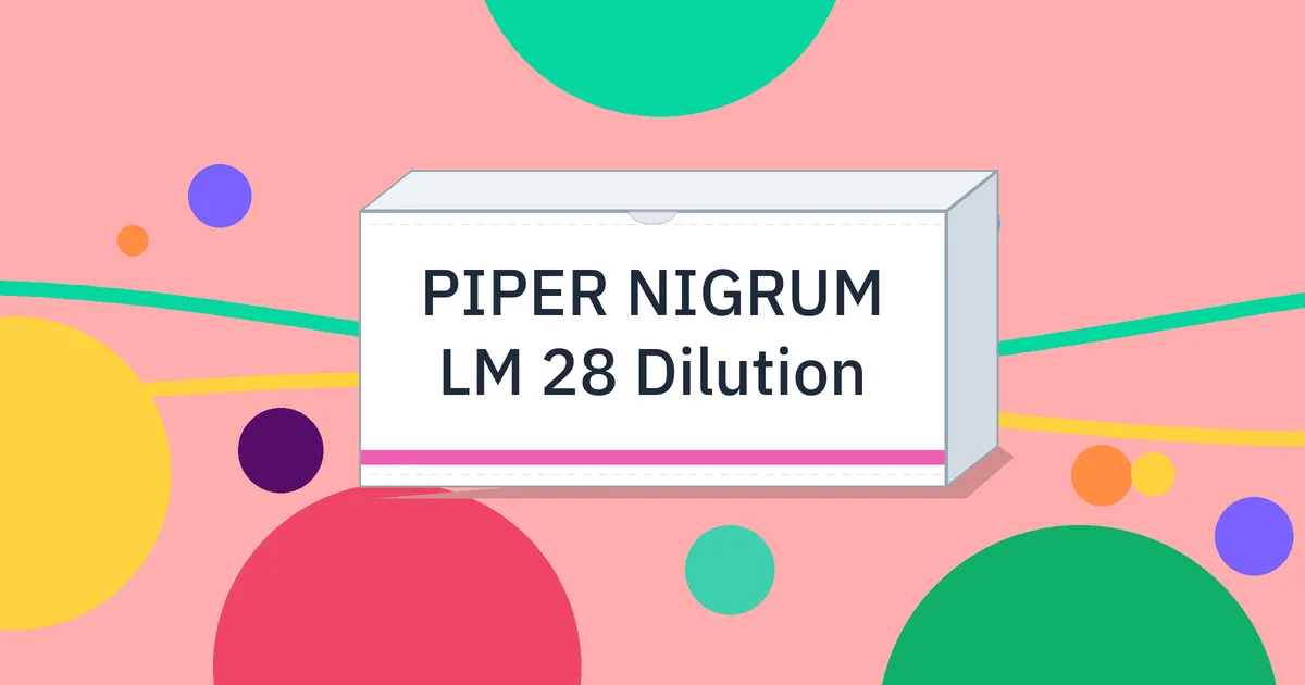 Symbolbild: Packung mit der Aufschrift PIPER NIGRUM LM 28 Dilution (PZN 13645017) – Verfügbarkeit und Bezug in Apotheken in Frankfurt am Main