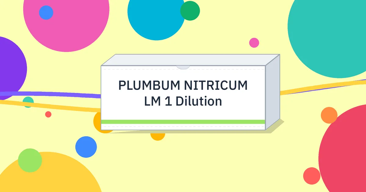 Symbolbild: Packung mit der Aufschrift PLUMBUM NITRICUM LM 1 Dilution (PZN 13041905) – Verfügbarkeit und Bezug in Apotheken in Frankfurt am Main