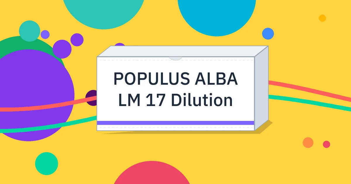 Symbolbild: Packung mit der Aufschrift POPULUS ALBA LM 17 Dilution (PZN 13663854) – Verfügbarkeit und Bezug in Apotheken in Frankfurt am Main