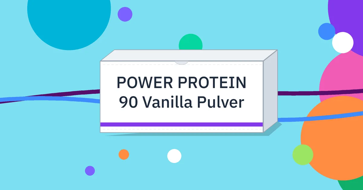 Symbolbild: Packung mit der Aufschrift POWER PROTEIN 90 Vanilla Pulver (PZN 09212293) – Verfügbarkeit und Bezug in Apotheken in Frankfurt am Main