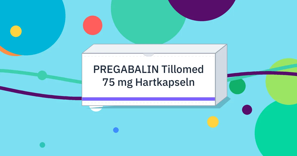 Symbolbild: Packung mit der Aufschrift PREGABALIN Tillomed 75 mg Hartkapseln (PZN 15200578) – Verfügbarkeit und Bezug in Apotheken in Frankfurt am Main